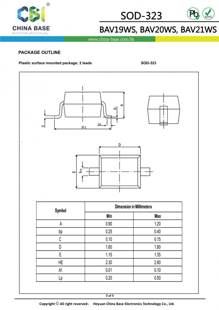 BAV21WS datasheet page 3