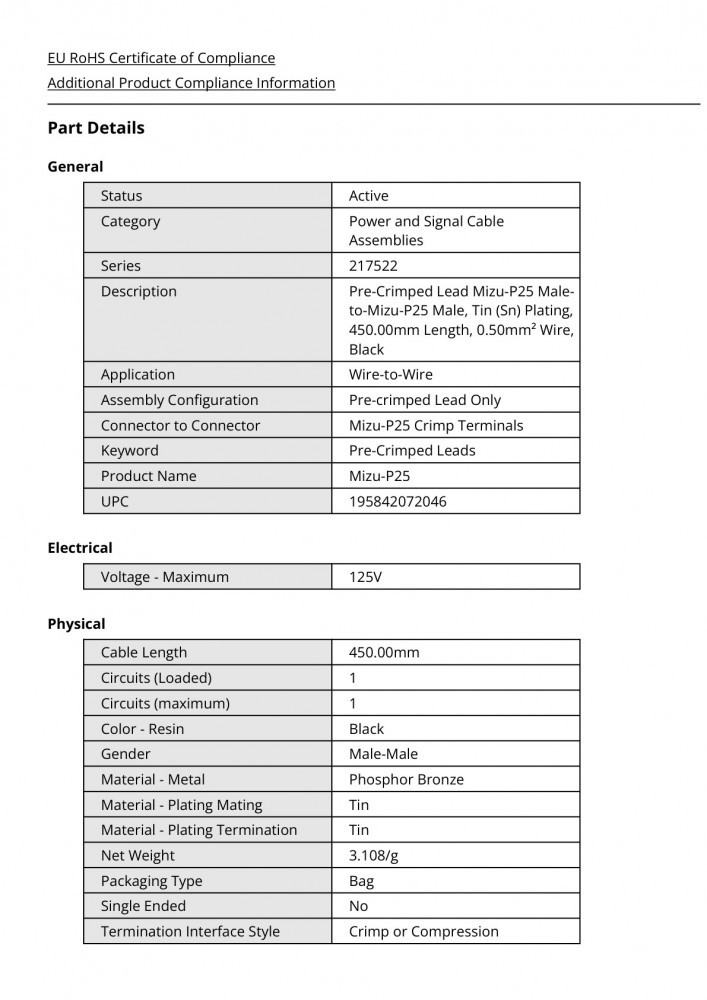 MOLEX 2175221125 drawing preview, page 2