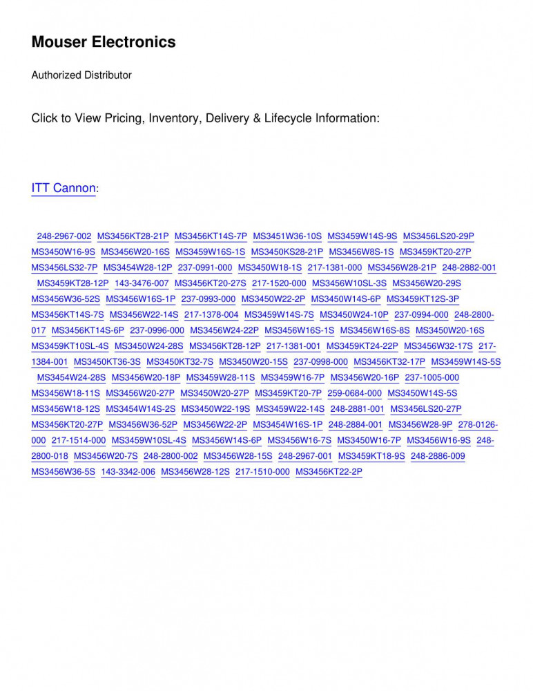 ITT Cannon connector datasheet page 10