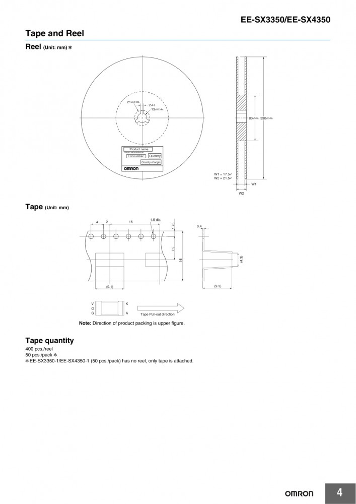 EE-SX4350 datasheet page 4