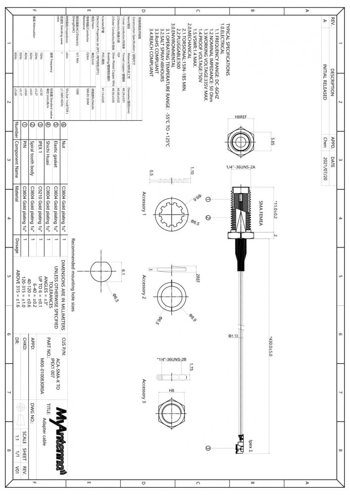 ACA-SMA-KTOIPEX1 007 technical drawing