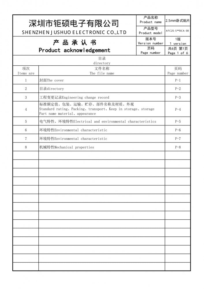 AFC25-S07DCA-00 approval document page 2