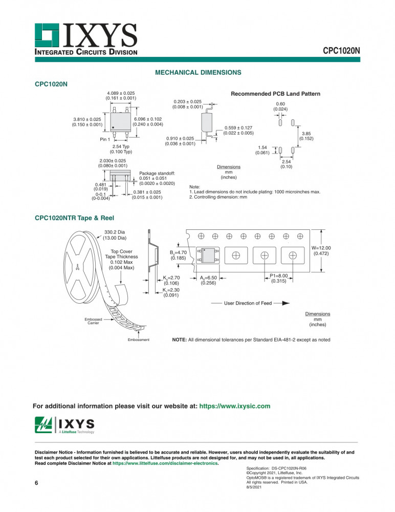 CPC1020N datasheet page 6