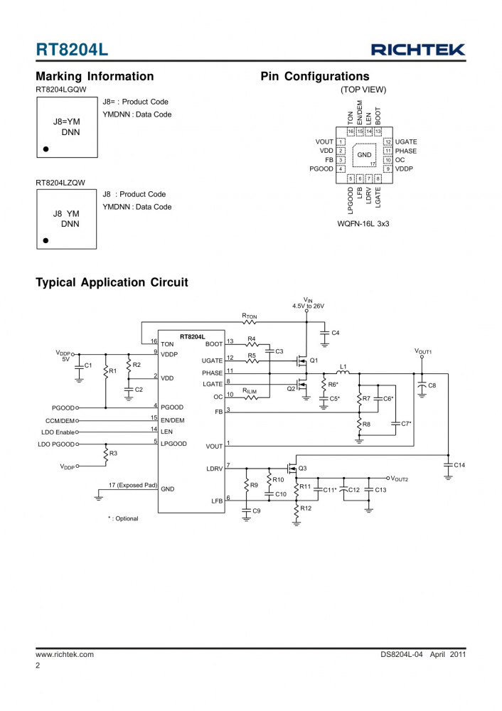 RT8204L datasheet page 2