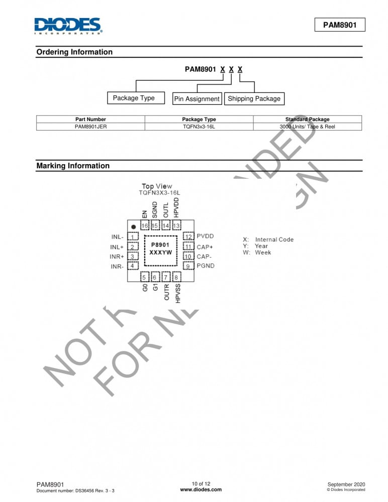 PAM8901JER datasheet page 10