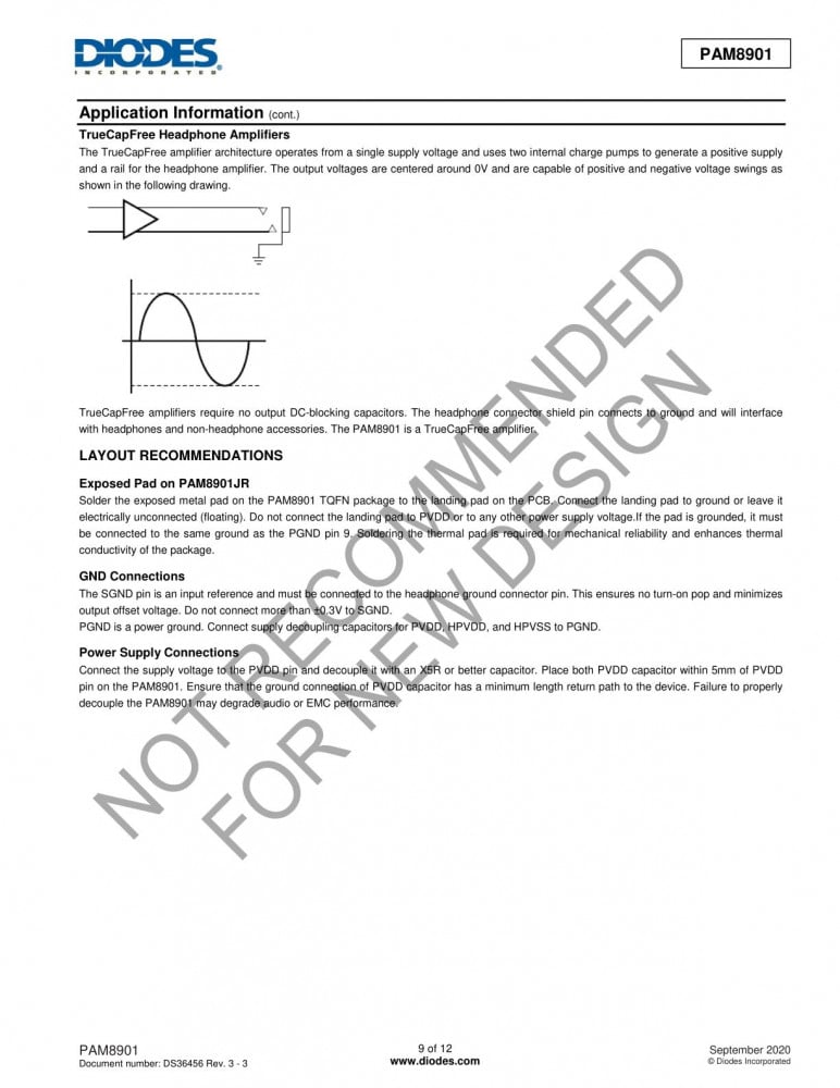 PAM8901JER datasheet page 9