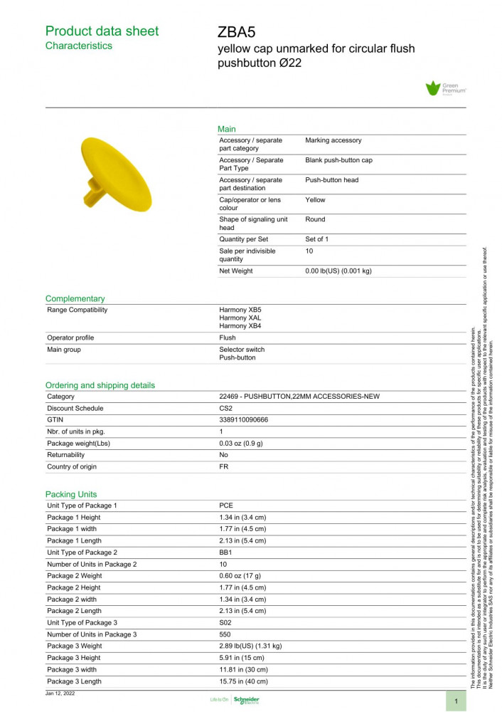 ZBA5 technical documentation page 1