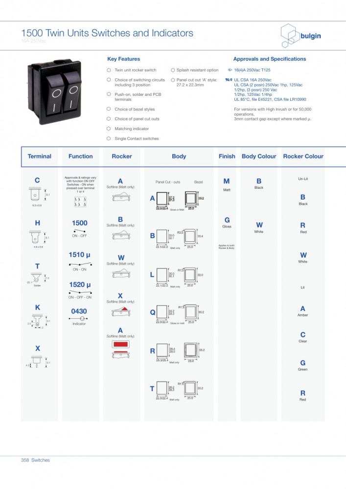 Bulgin switch catalogue page 5