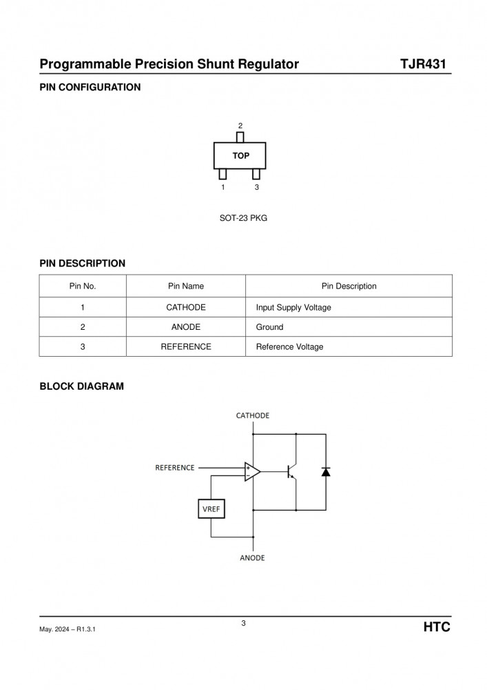 TJR431CSF datasheet page 3