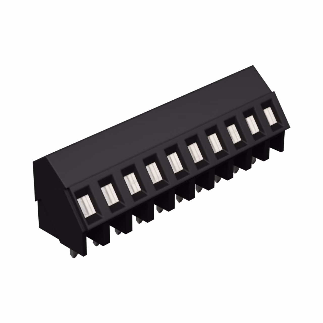 5.00mm Pitch Beau Eurostyle Low Profile, 35° Wire Entry, Single Level Modular Terminal Block, 10 Circuits for sale