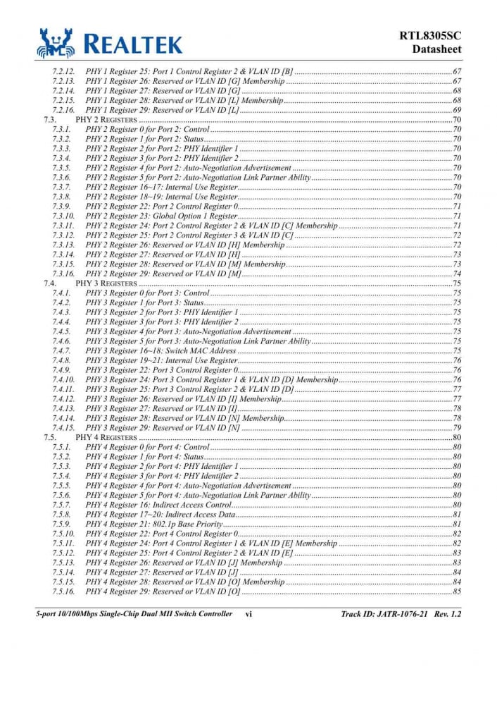 RTL8305SC datasheet page 6