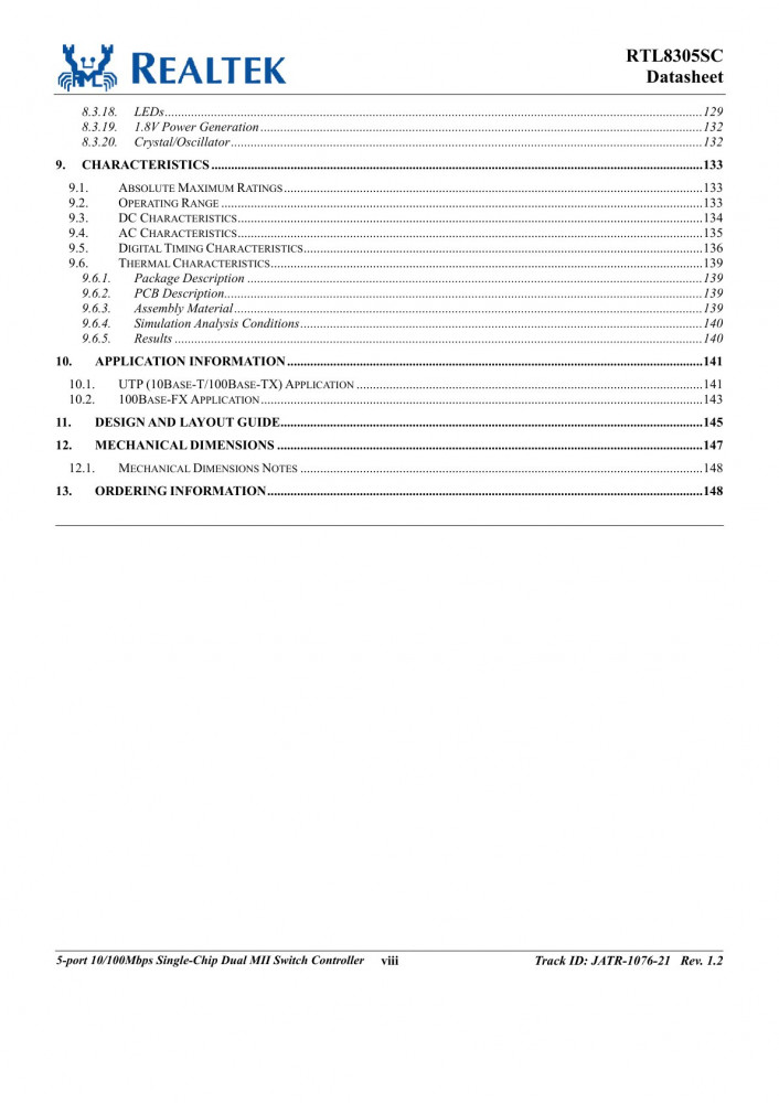 RTL8305SC datasheet page 8