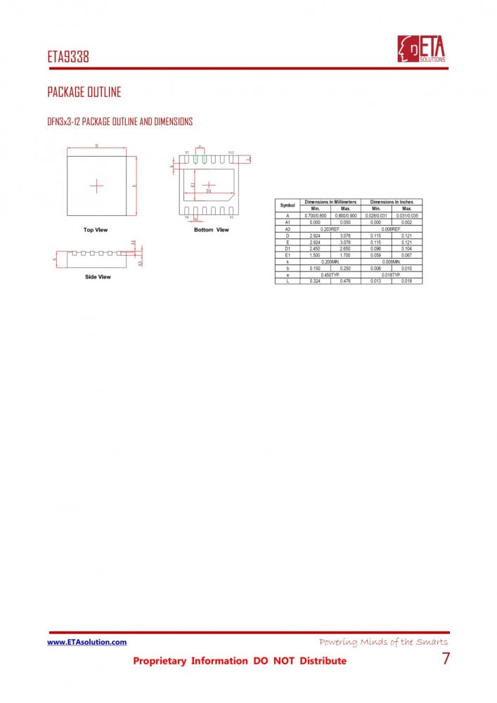 ETA9338D3M datasheet page 7