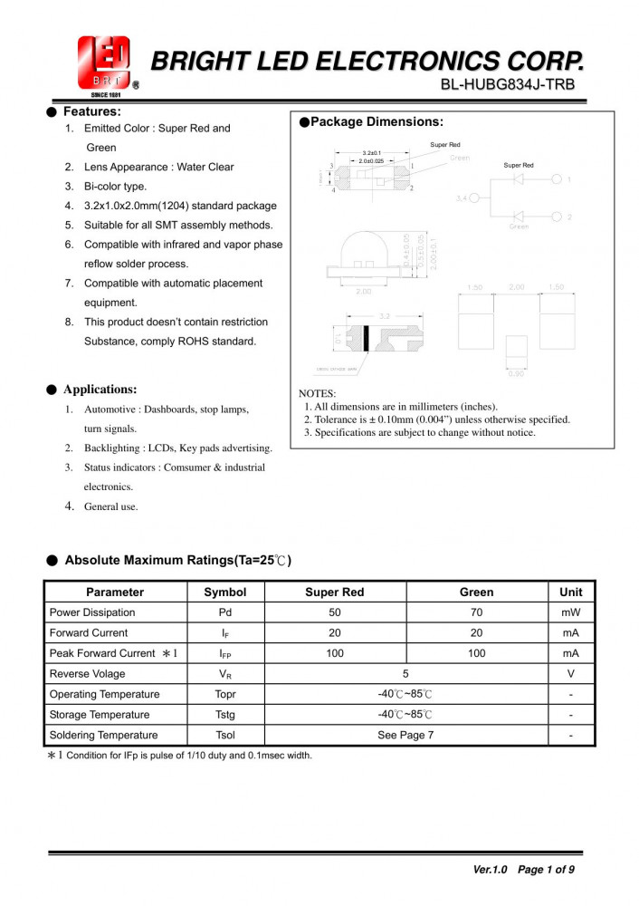 BL-HUBG834J-TRB document page 1