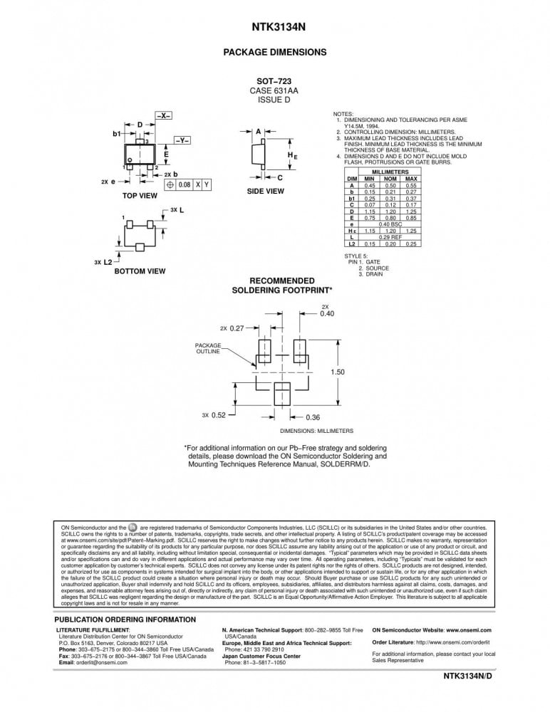 NTK3134NT1G datasheet page 5