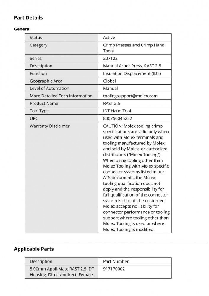 Tooling specification page 2