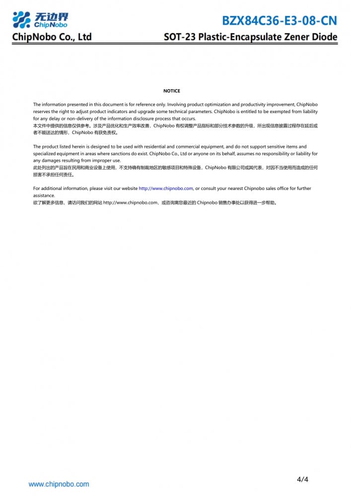 ChipNobo BZX84C36 datasheet page 4