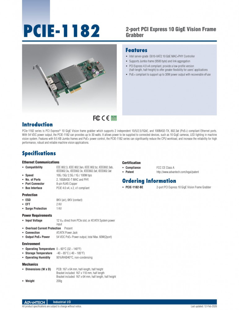 PCIE-1182 product documentation preview