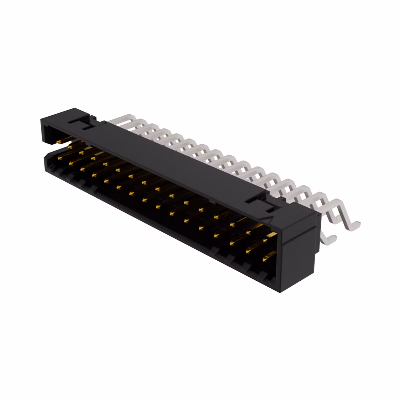 2.00mm Pitch, Milli-Grid PCB Header, Dual Row, Right-Angle, Surface Mount, 0.05µm Gold (Au) Plating, 32 Circuits, Glow-Wire Capable, Tape and Reel for sale