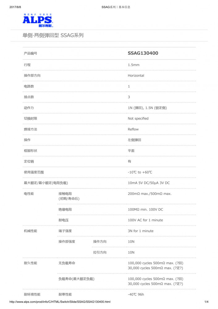 SSAG130400 technical document page 1