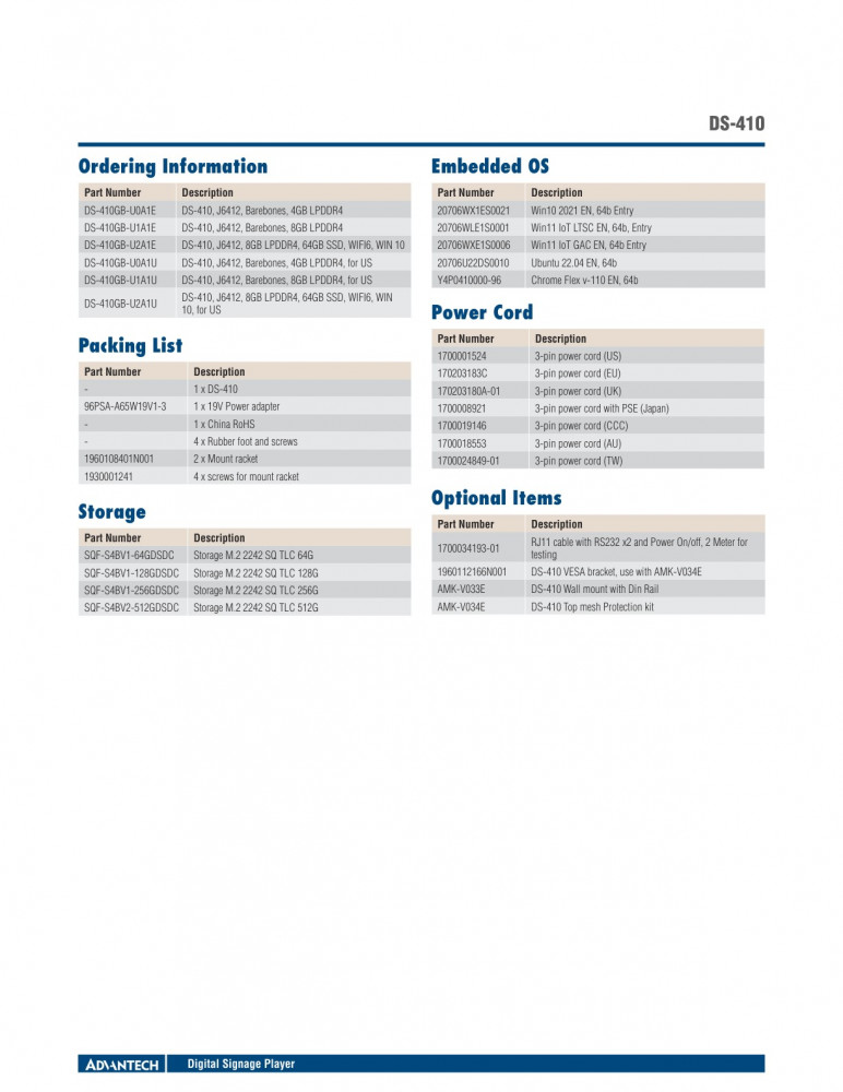 DS-410 technical document page 3
