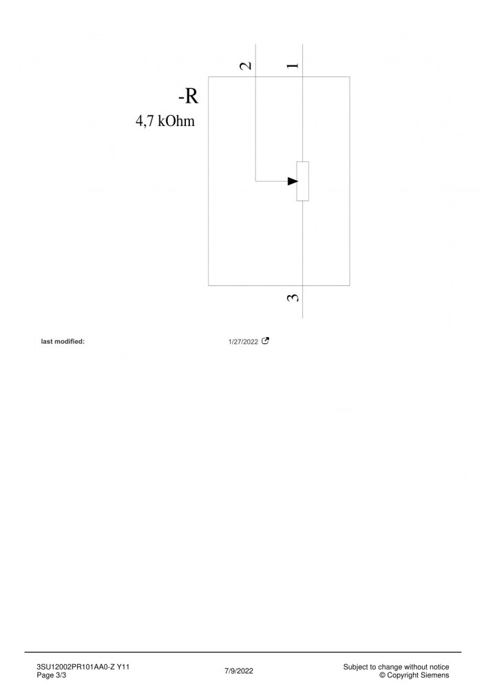 SIEMENS potentiometer datasheet page 3