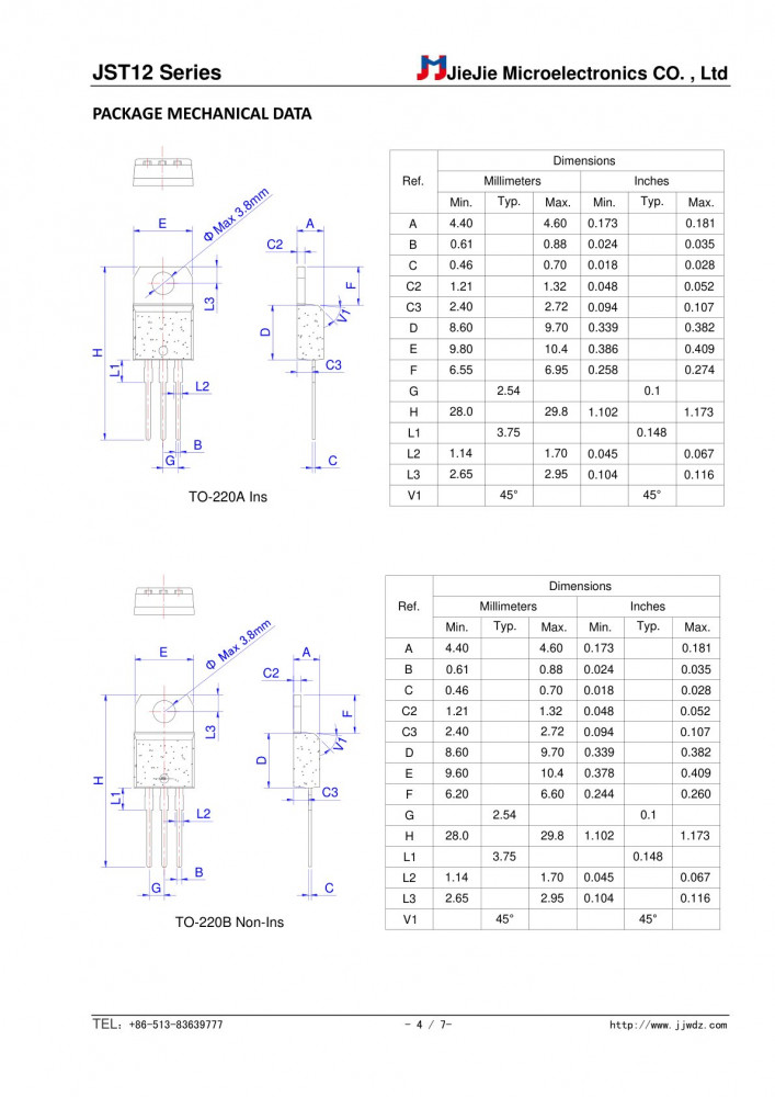 JST12 series datasheet page 4