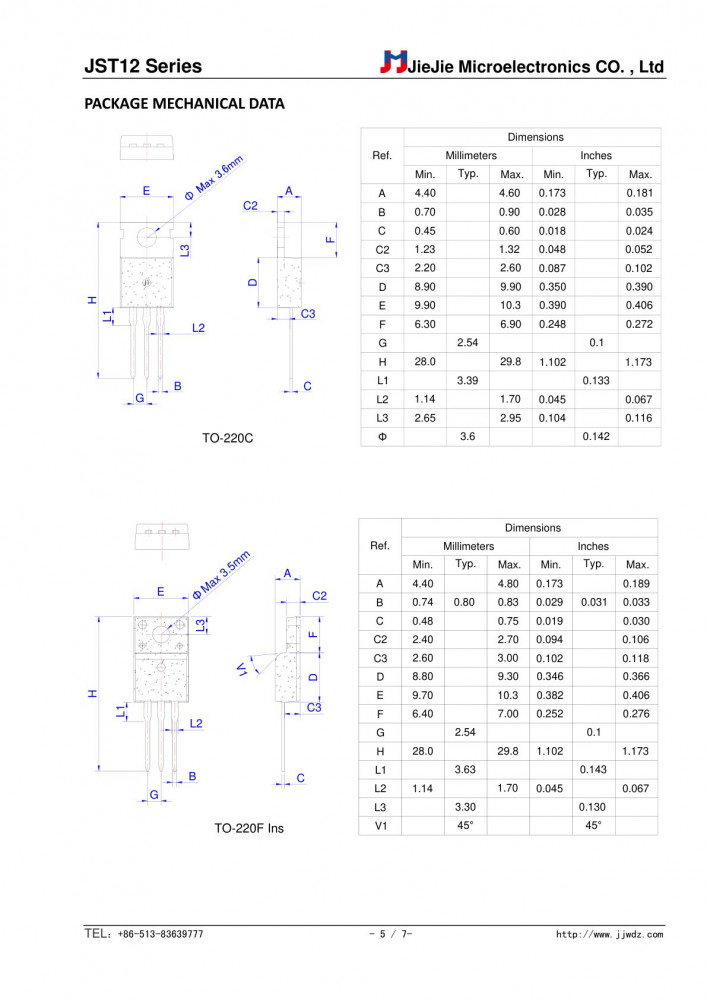 JST12 series datasheet page 5