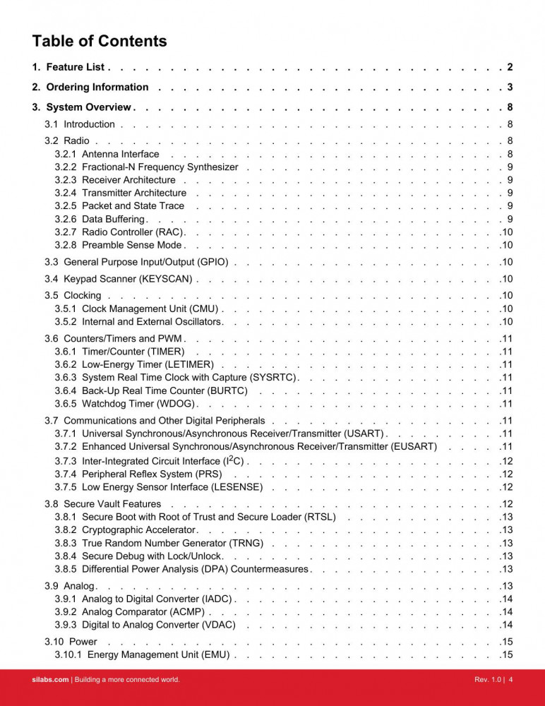 EFR32FG23L datasheet page 4