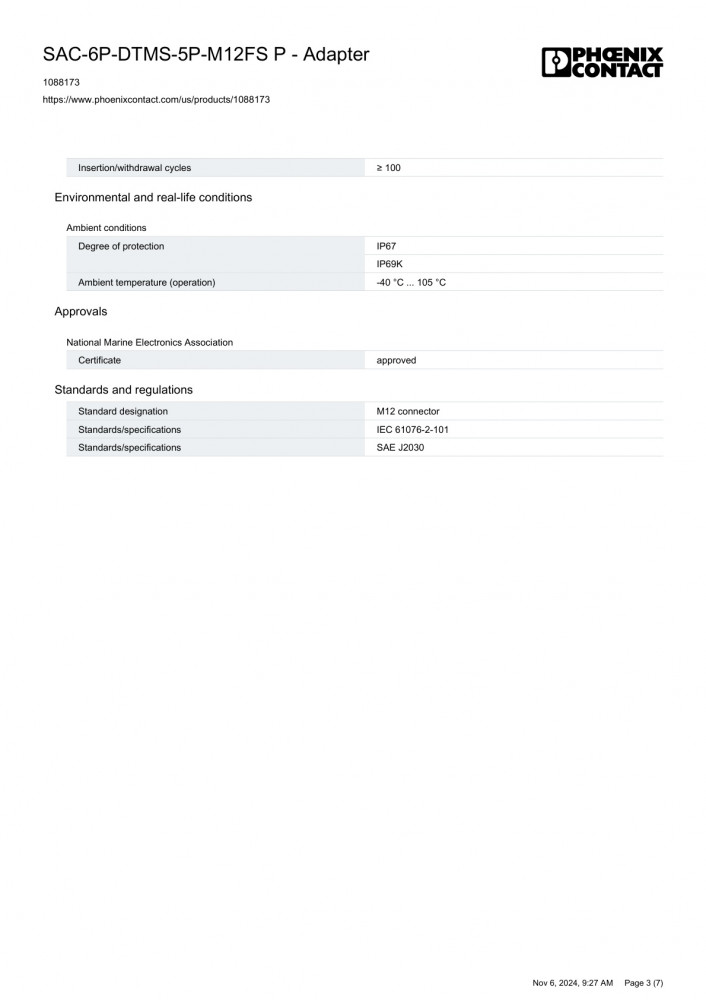 Phoenix Contact 1088173 technical document page 3
