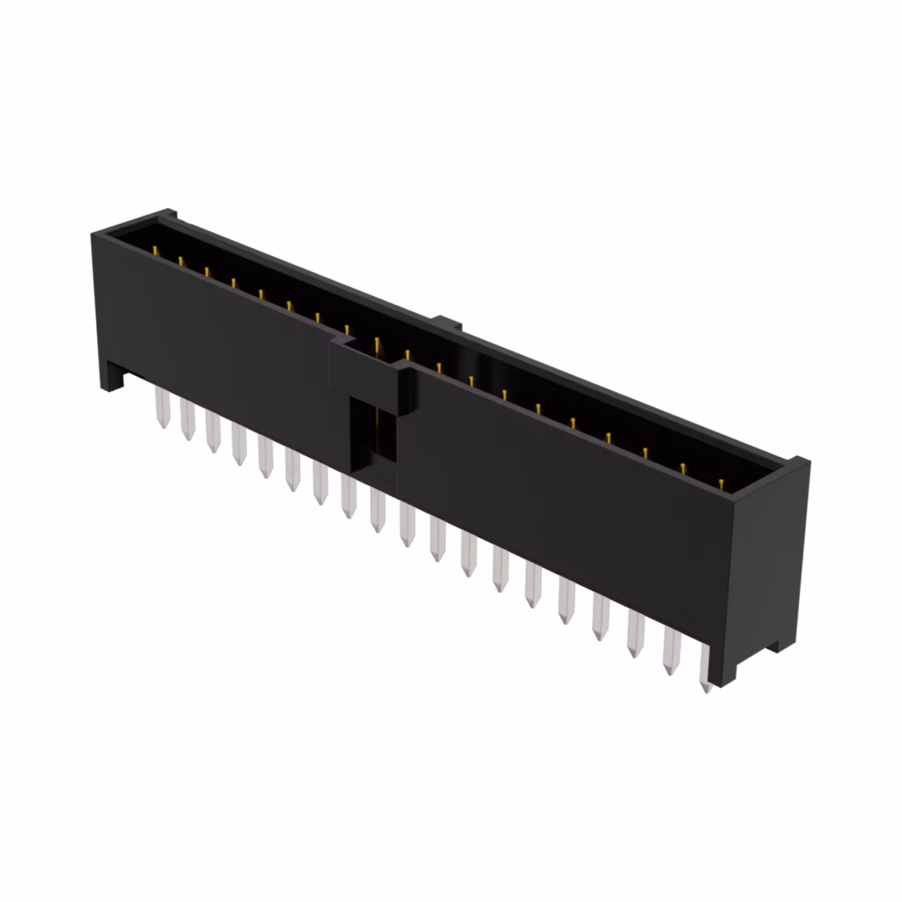 C-Grid III PCB Header, 2.54mm Pitch, Through Hole, Single Row, Vertical, Shrouded, 19 Circuits, 0.05µm Gold (Au) Flash Plating for sale