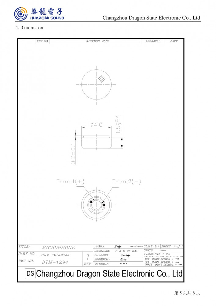 HDM-4015B423-001 specification page 5