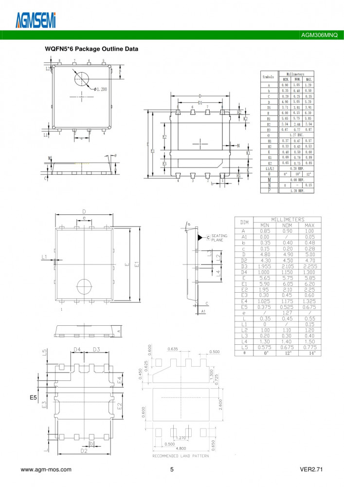 AGM306MNQ datasheet page 5