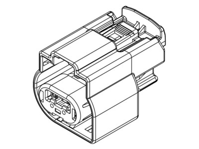 MX150 Cable-Sealed Female Connector Assembly, Single Row, 2 Circuits, Keying Option A, with Connector Position Assurance, Black for sale