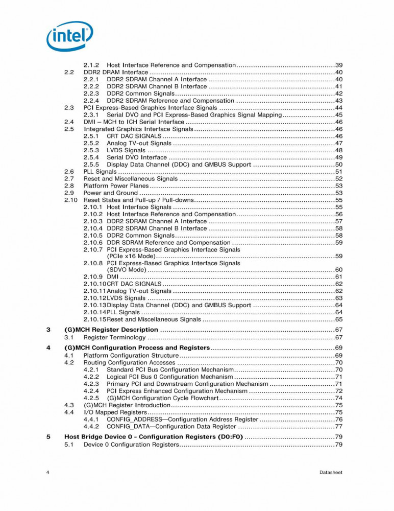 Intel 945GSE datasheet page 4