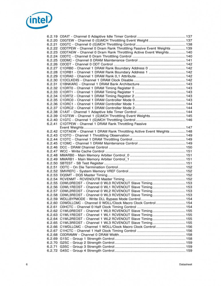 Intel 945GSE datasheet page 6