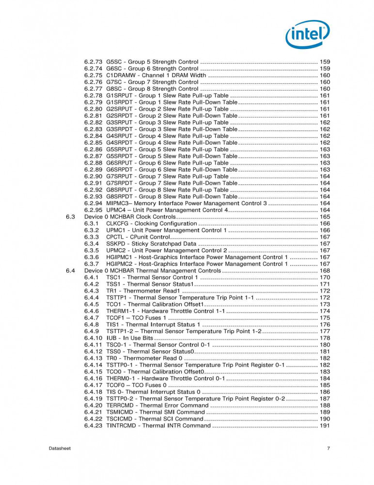 Intel 945GSE datasheet page 7