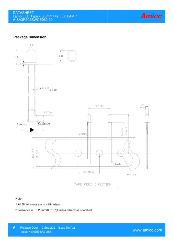 A-SA3R302BWCE062-30 datasheet page 6