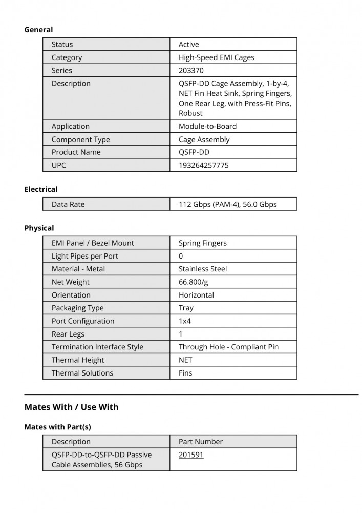Product document image 2 for MOLEX 2033703351