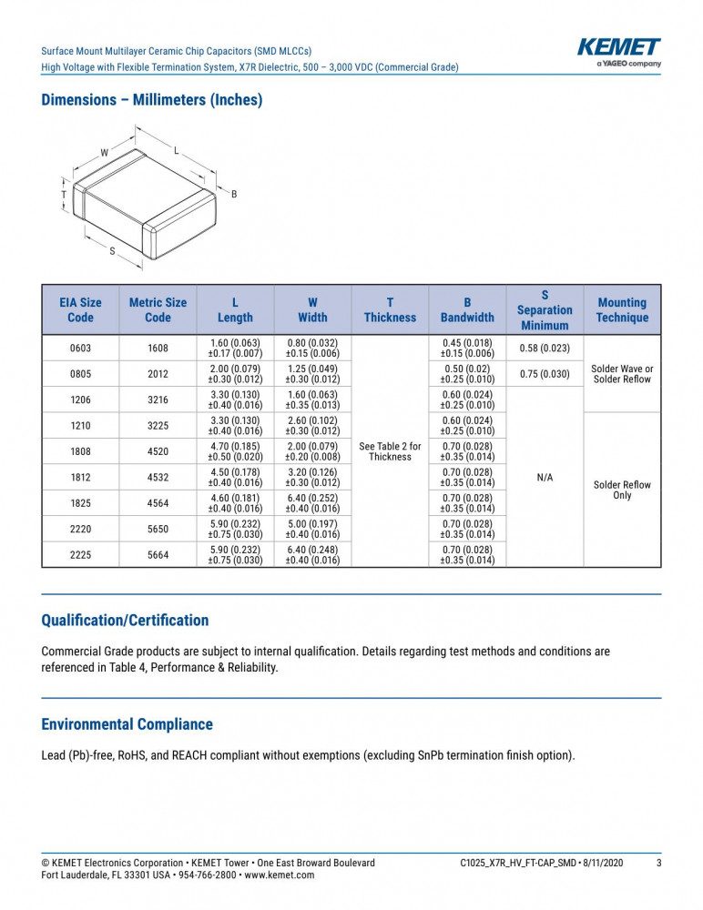 KEMET HV FT-CAP datasheet page 3