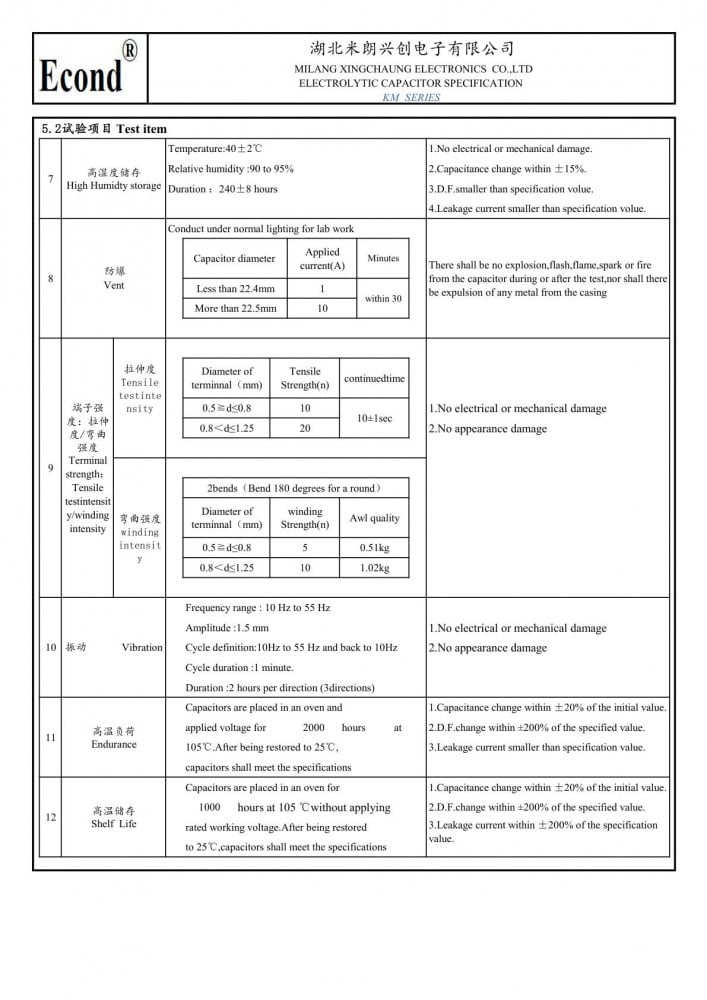 12uF400V8x13KM approval sheet page 5