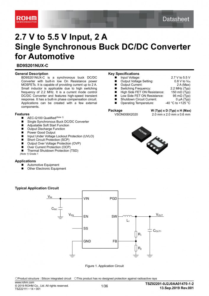 BD9S201NUX-CE2 datasheet page 1