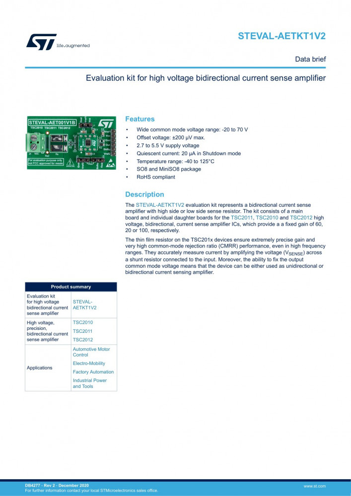 STEVAL-AETKT1V2 technical document page 1