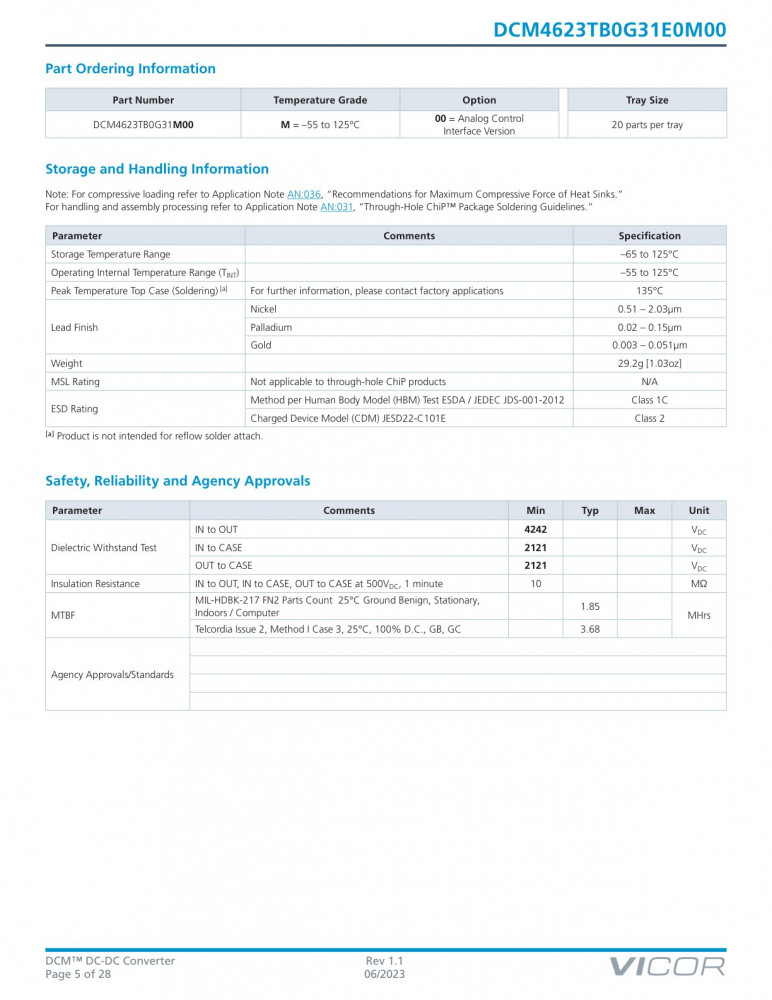 DCM4623TB0G31E0M00 technical document page 5