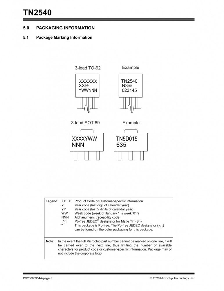 TN2540N3 technical document page 8