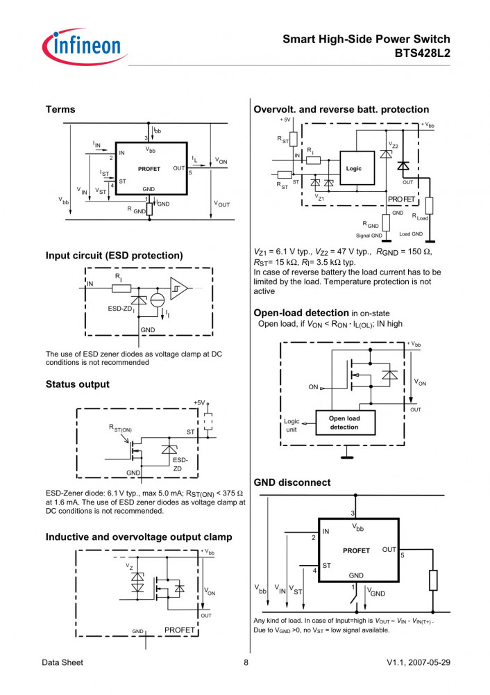 BTS428L2 datasheet page 8