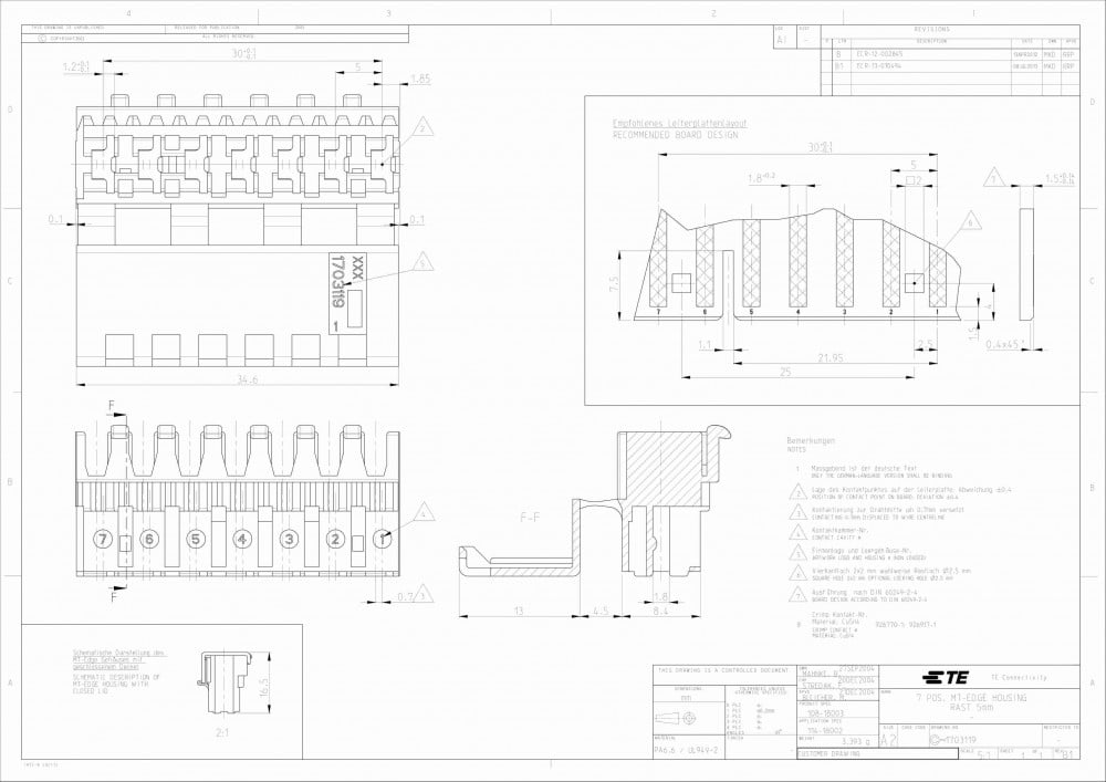TE Connectivity 1703119-1 technical drawing preview
