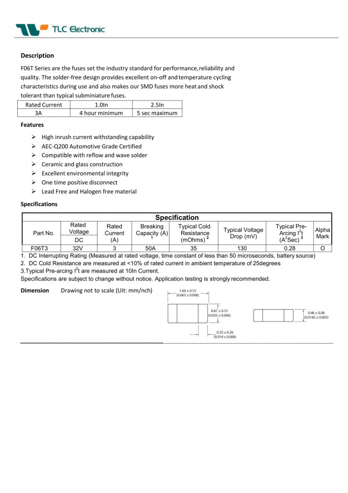 F06T3 datasheet page 2