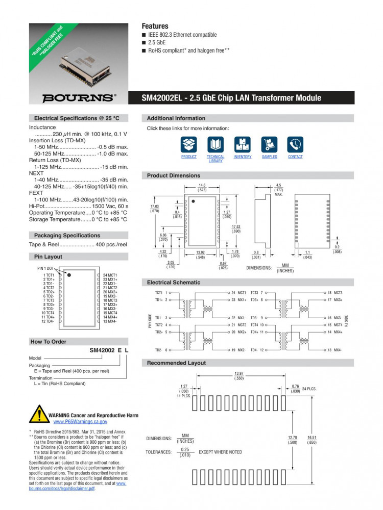 SM42002EL technical document page 1