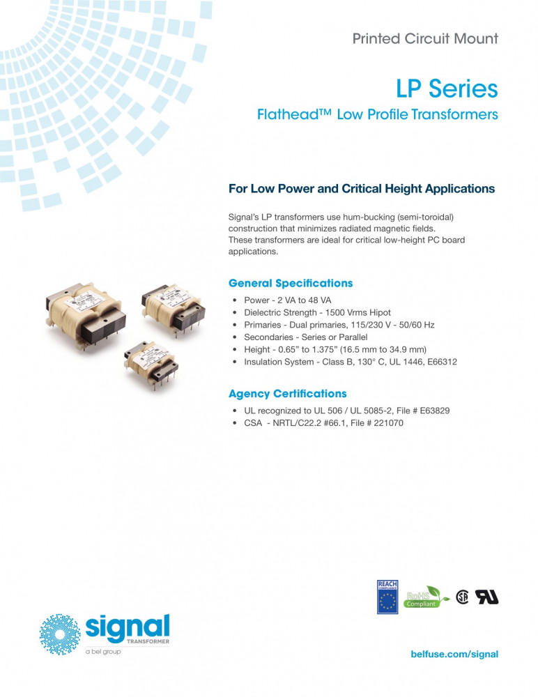 LP Series technical document page 1